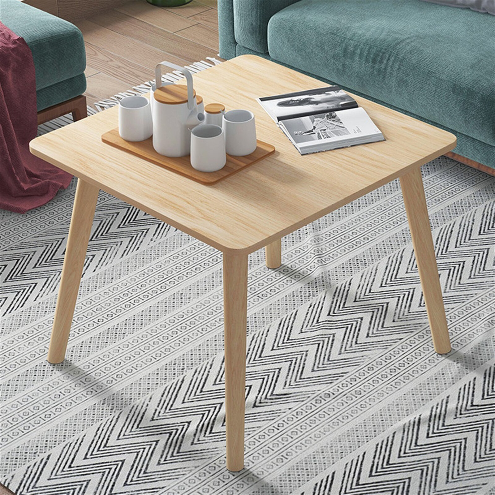 Деревянный квадратный стол, многофункциональный низкий столик, гостиничная и офисная мебель