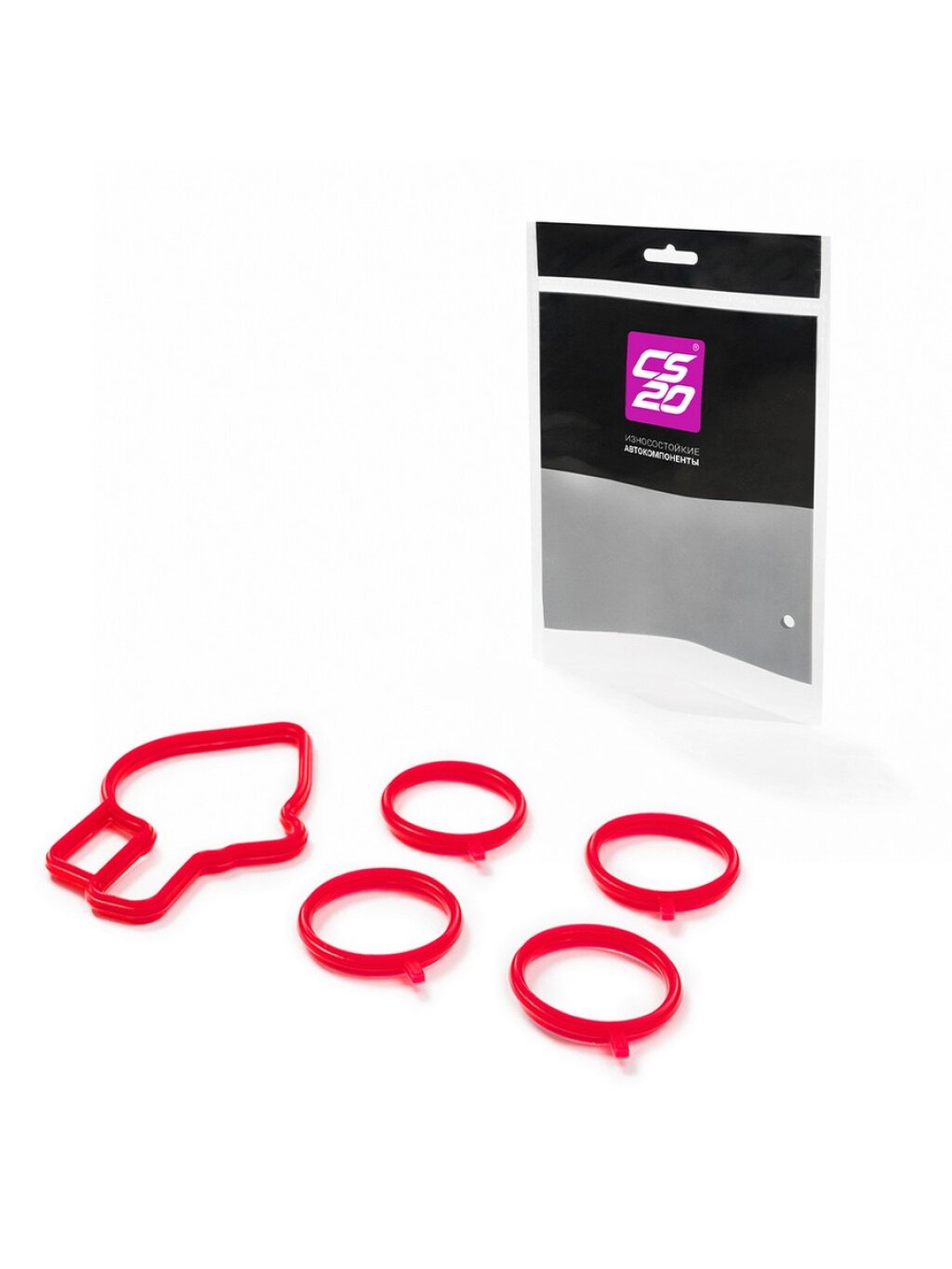 Уплотнитель ресивера для а/м ВАЗ 21124 V1,6 (5 шт.) "CS20" (красный DRIVE)