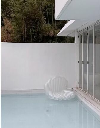 Новая плавающая жемчужная веерообразная водная надувная плавающая кровать в форме ракушки