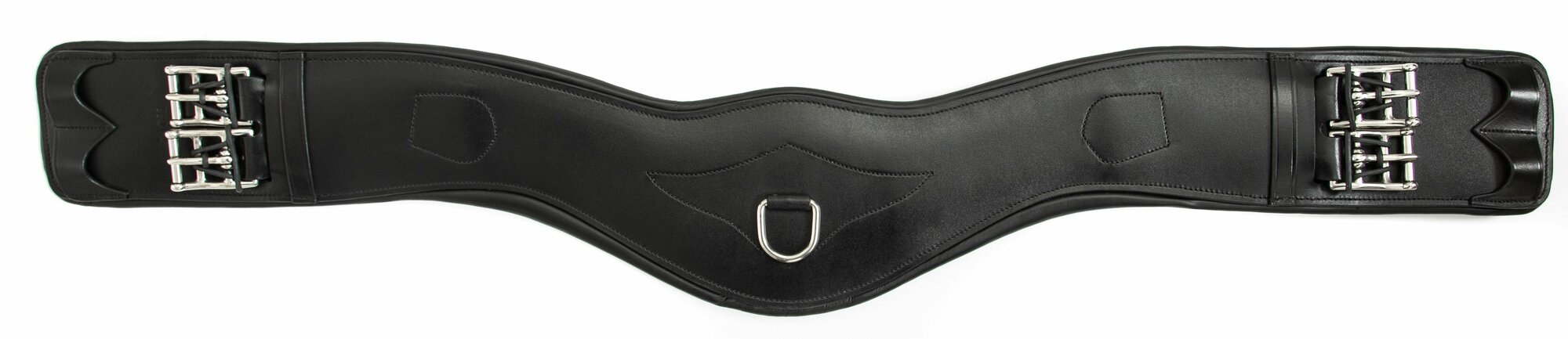 Подпруга выездковая Arvada HorsePlanet, анатомическая форма, натуральная кожа, черная, 70см