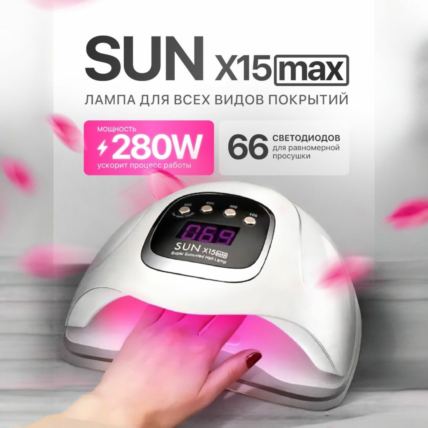 Лампа для маникюра и педикюра SUN X15 MAX