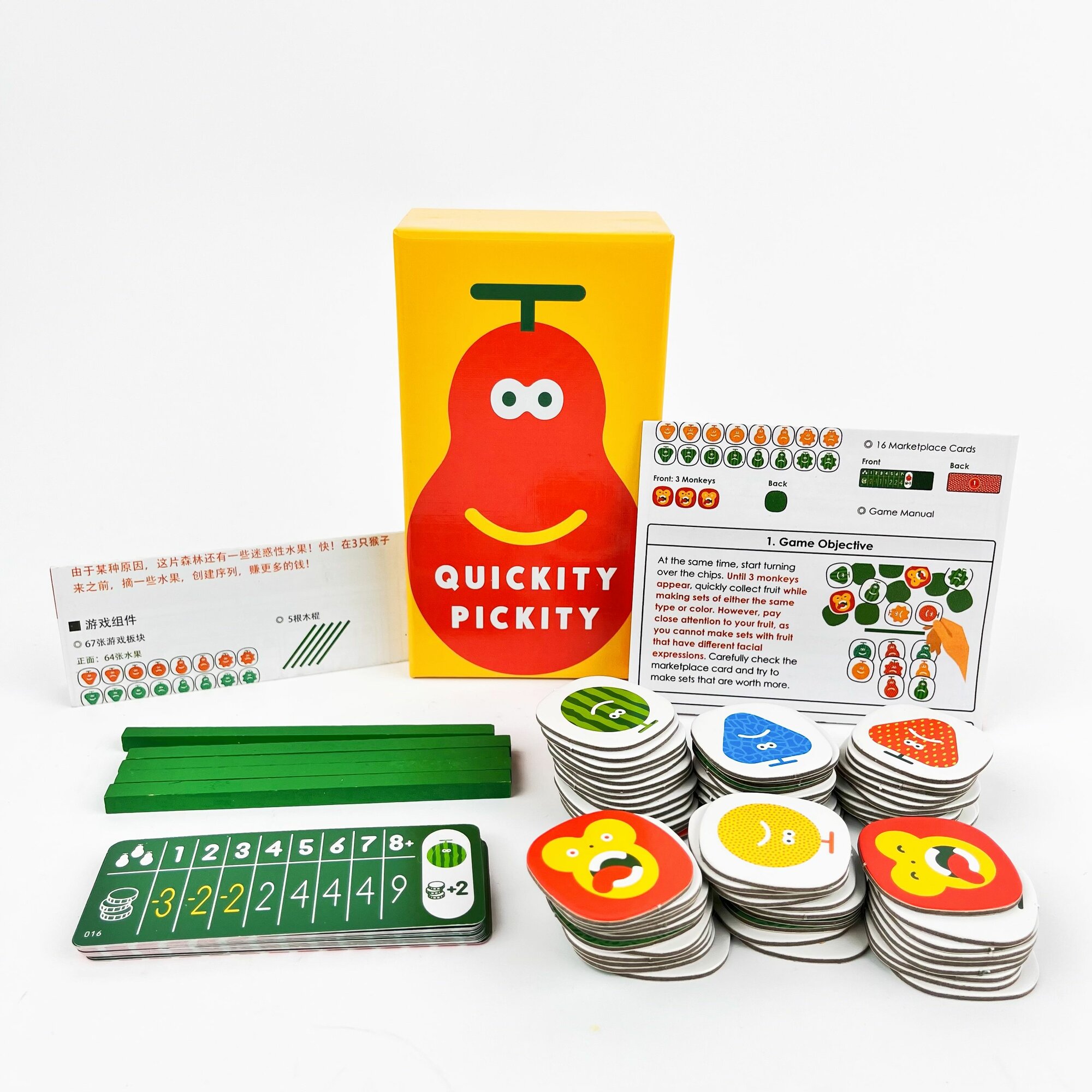 Oink Game "Quickity Pickity" Настольные игры Многопользовательские Фруктовые игры=v=