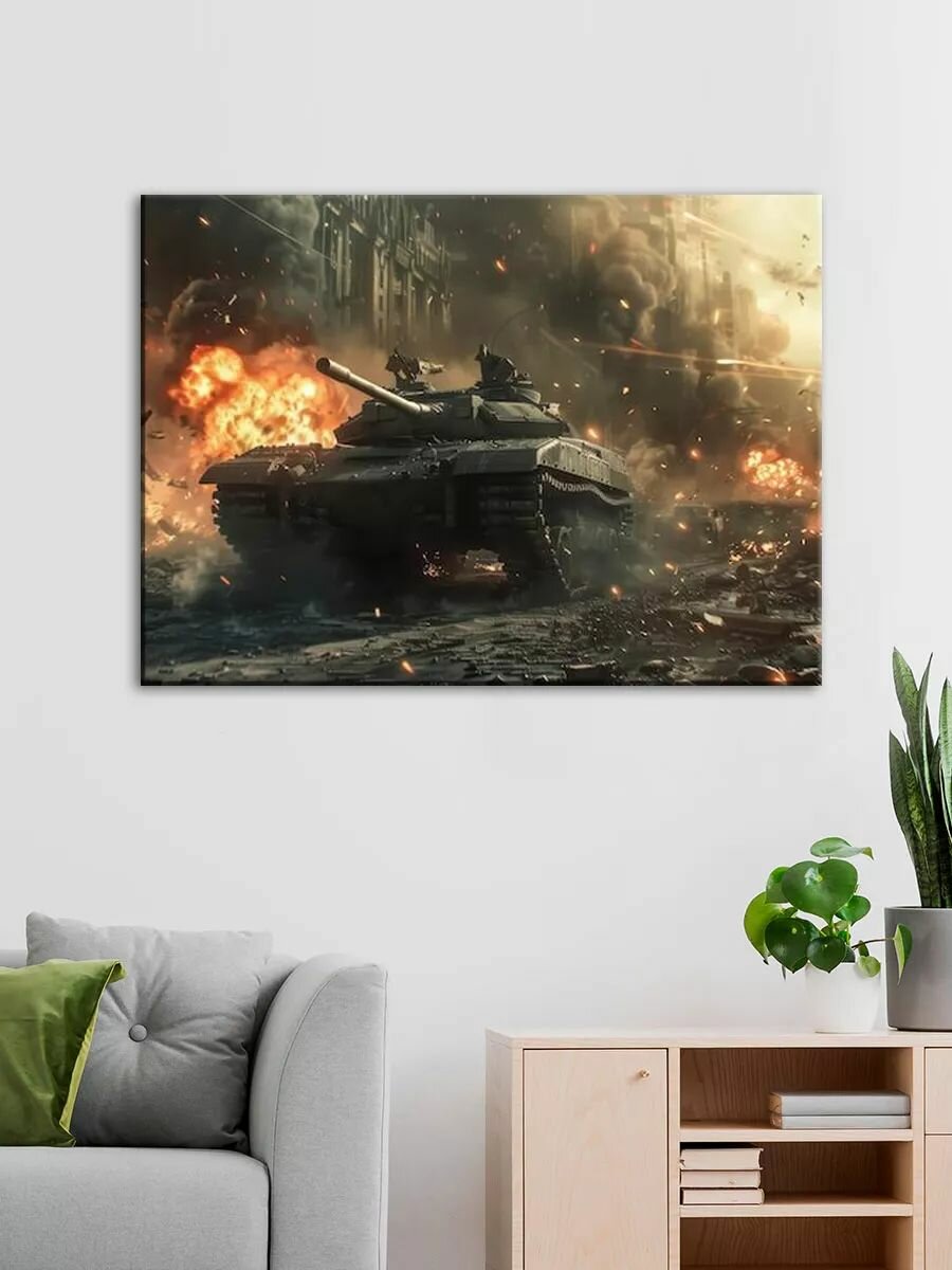 Картина на стену "Танки", 70x50 см