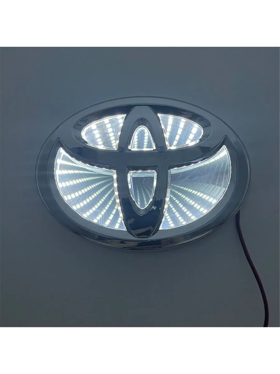 3D светящийся значок для автомобилей Toyota, 12*8 см