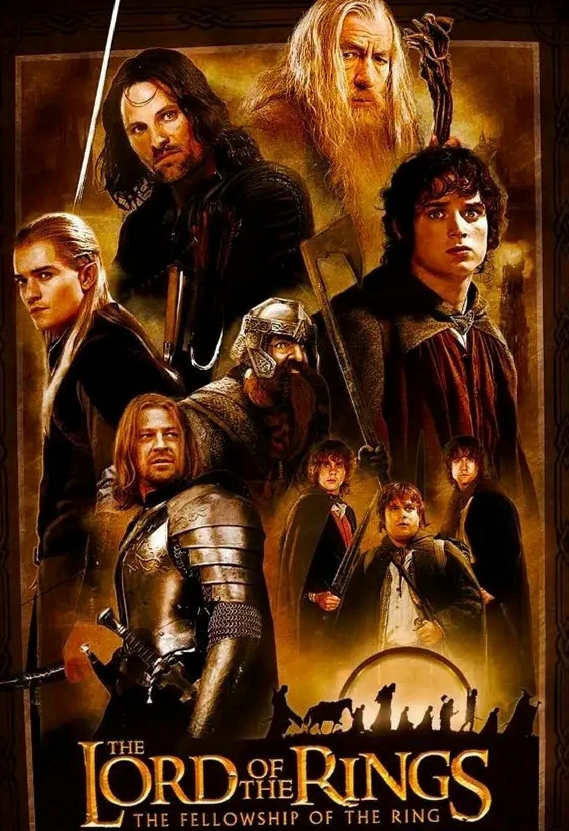 Плакат, постер The Lord of the Rings: The Two Towers, 2002. Властелин колец: Две крепости на холсте, размер 21х30см