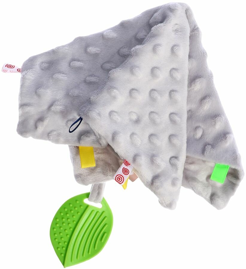 Игрушка-комфортер для засыпания с прорезывателем, расслабляющая игрушка из ткани для сна новорожденных, для малышей от 0 месяцев, цвет серый