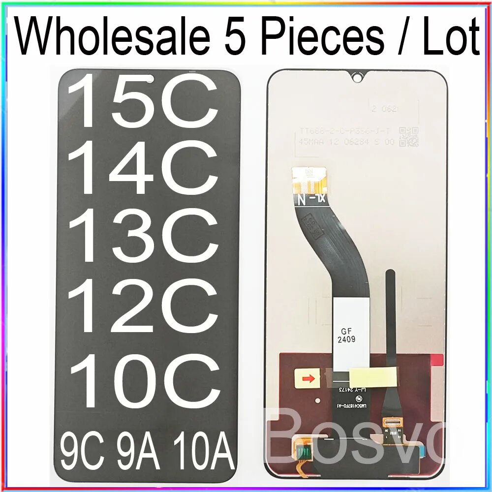 Оптовая продажа, 5 шт./лот для Redmi 9A 10A 9C 10C 12C 13C 14C 15C ЖК-дисплей с сенсорной сборкой 10C original