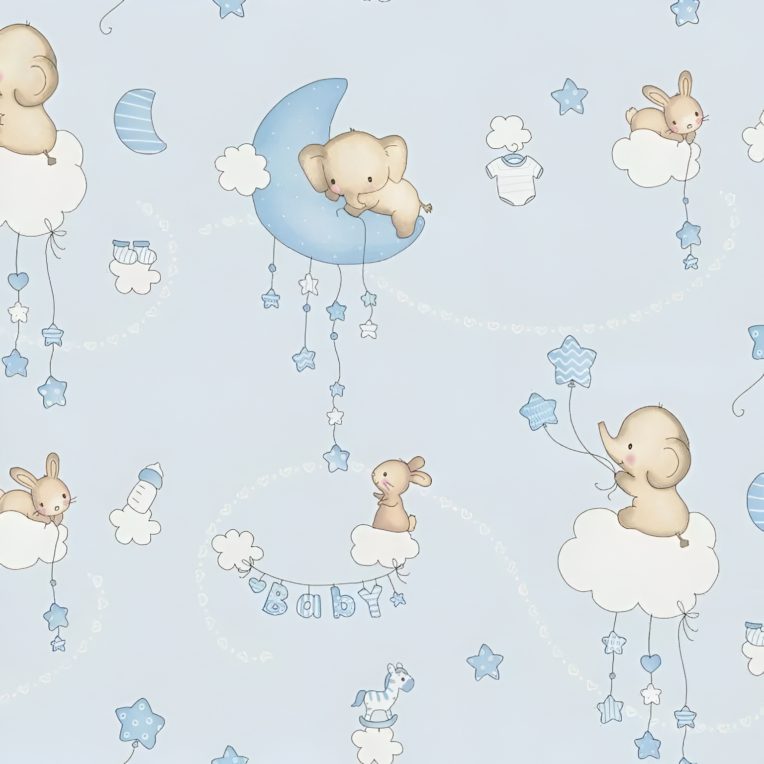 Обои Палитра PL71278-16/8, флизелиновые, винил, 1,06х10 м, светло-синие