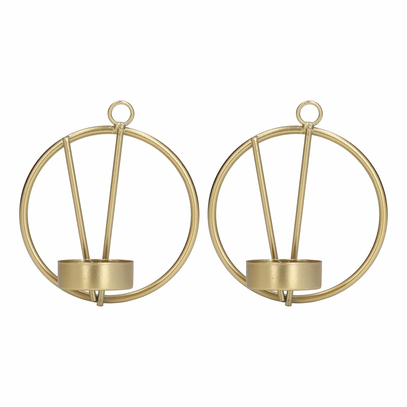 Подсвечник Современное минималистское украшение стены Золотой круглый настенный подсвечник