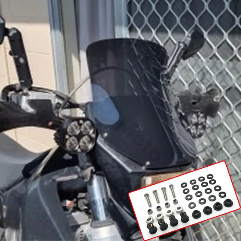 Для Suzuki DRZ400SM 2005-2023 DRZ400S 2000-2023 аксессуары для мотоциклов, ветровые стекла, ветровые дефлекторы, прозрачные, Серый