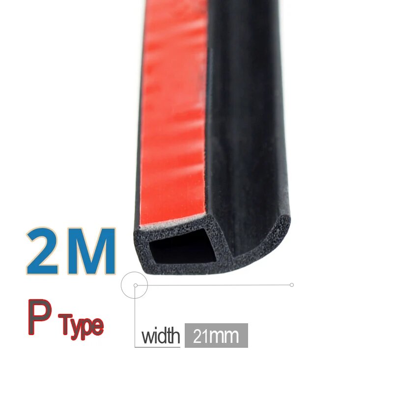 Автоматический резиновый уплотнитель, звукоизоляционный уплотнитель двери автомобиля EPDM - звукоизоляционный уплотнитель типа Big D Z P 9, для автомобильных дверей, P door 2Meter