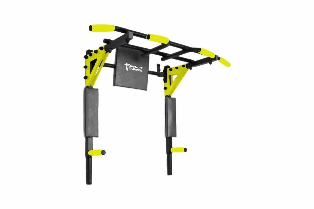 Разборный турник-брусья Absolute Champion Центрл Спорт PRO черный, желтые ручки и пластина АЧ 11632