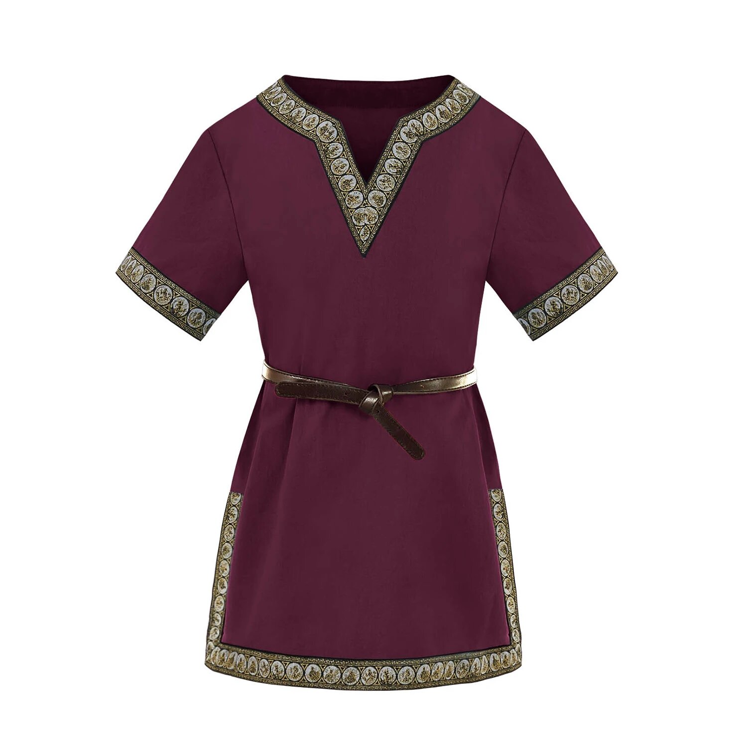 Детский костюм пиратский рыцарь UUGOOX Бордовый, 120, hong