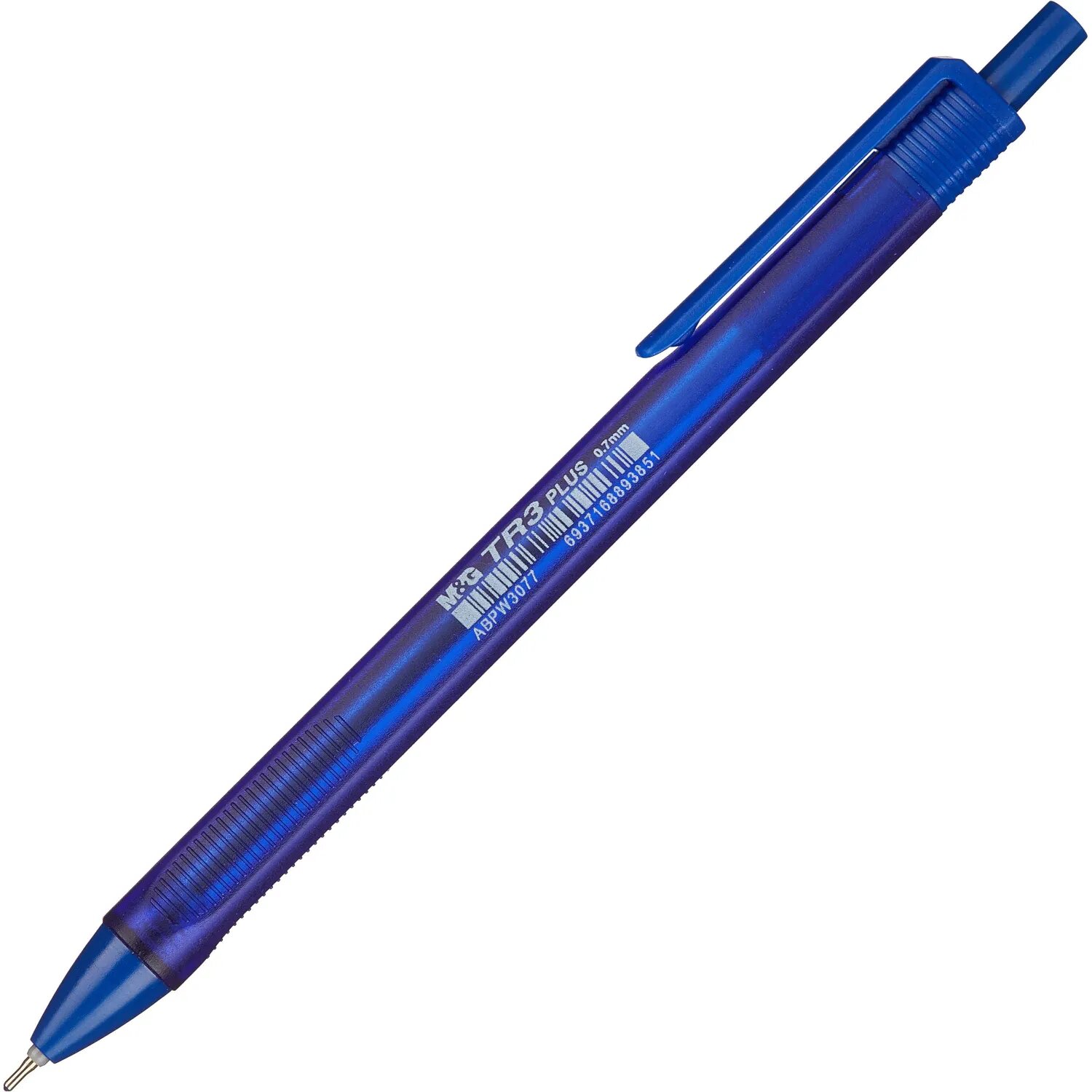Ручка шариковая автоматическая M&G TR3 Plus, линяя 0,5 мм, синяя, ABPW3077220700H