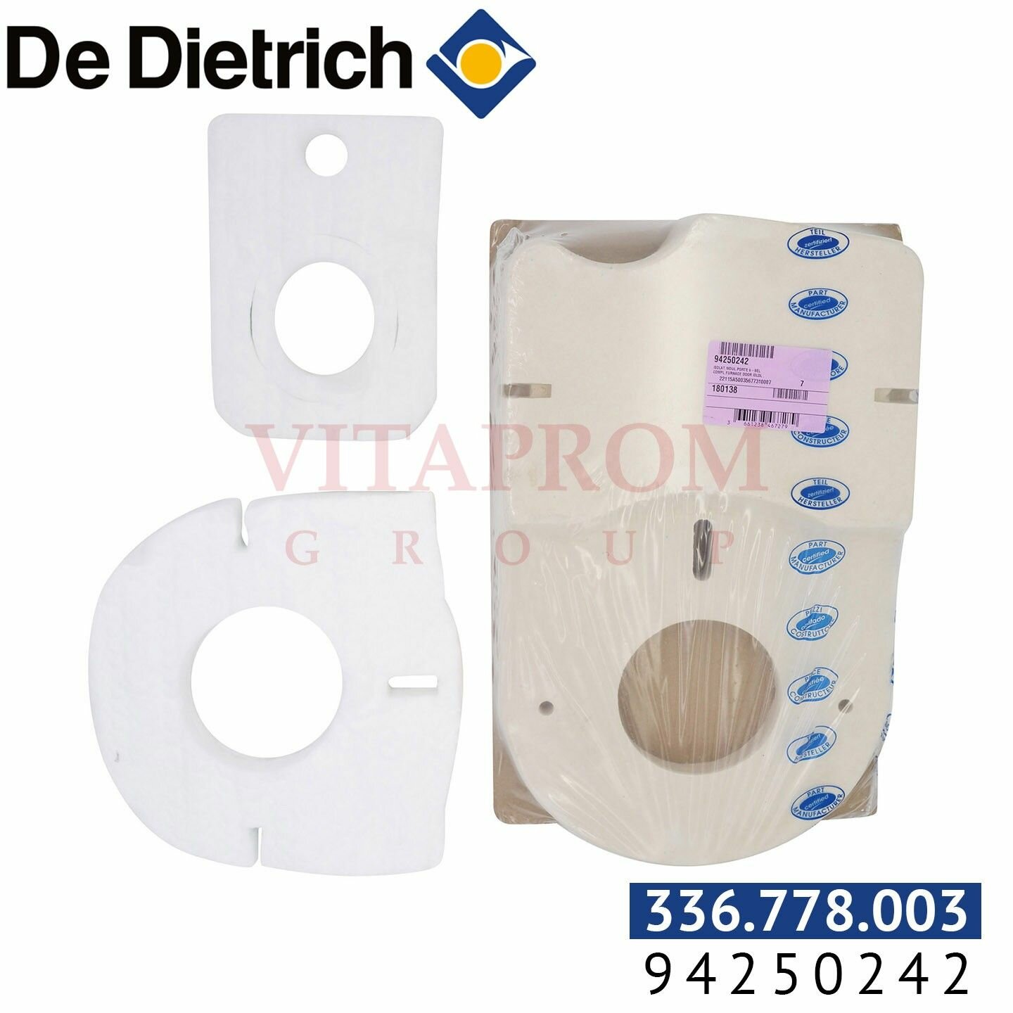 Теплоизоляция De Dietrich 82275505 дверцы камеры сгорания 6, 7, 8 секций
