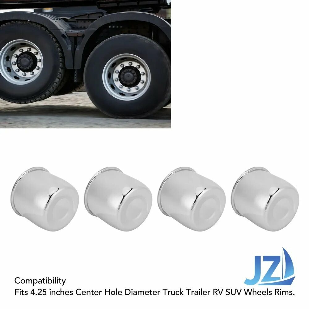 4 шт. 4,25-дюймовые колпачки для колес из углеродистой стали, проталкиваемые через центральные колпаки колес для колесных дисков грузовиков, прицепов, автофургонов, внедорожников