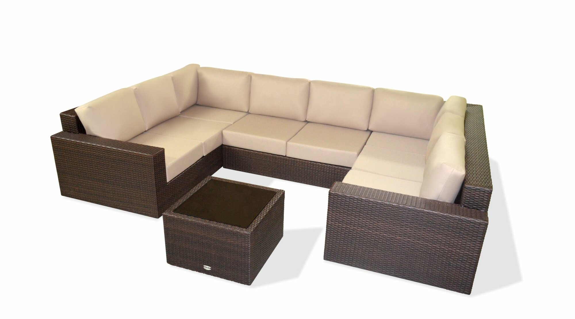 Комплект из искусственного ротанга Будапешт, цвет под "красное дерево"