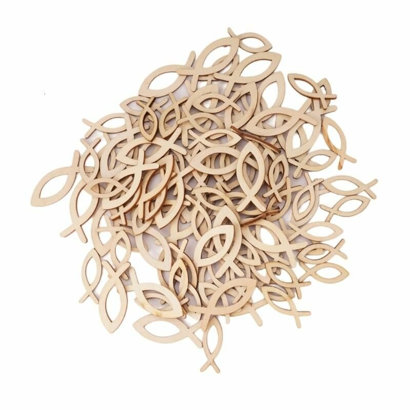 Деревянные подвески в форме рыбы, Дерево