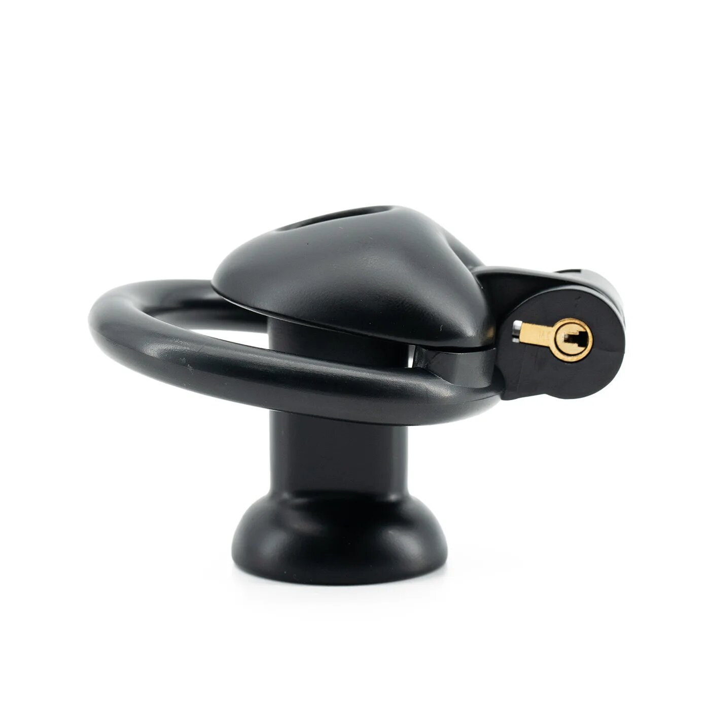 Плоская перевернутая клетка целомудрия в форме сердца, мини-клетка для члена, black-long