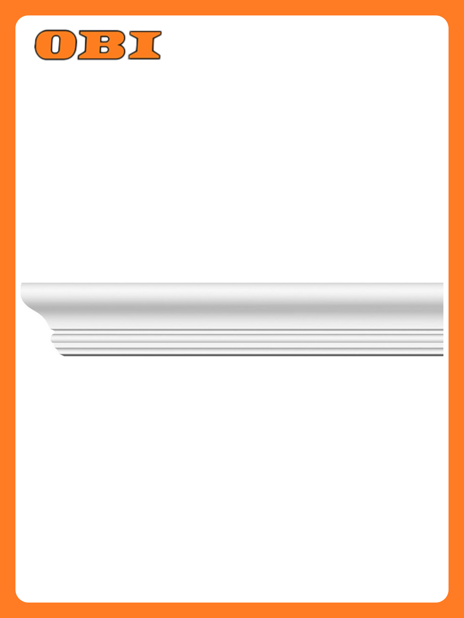 Плинтус потолочный Format 06013Е, 2000х54х27мм, пенополистирол, белый, клей