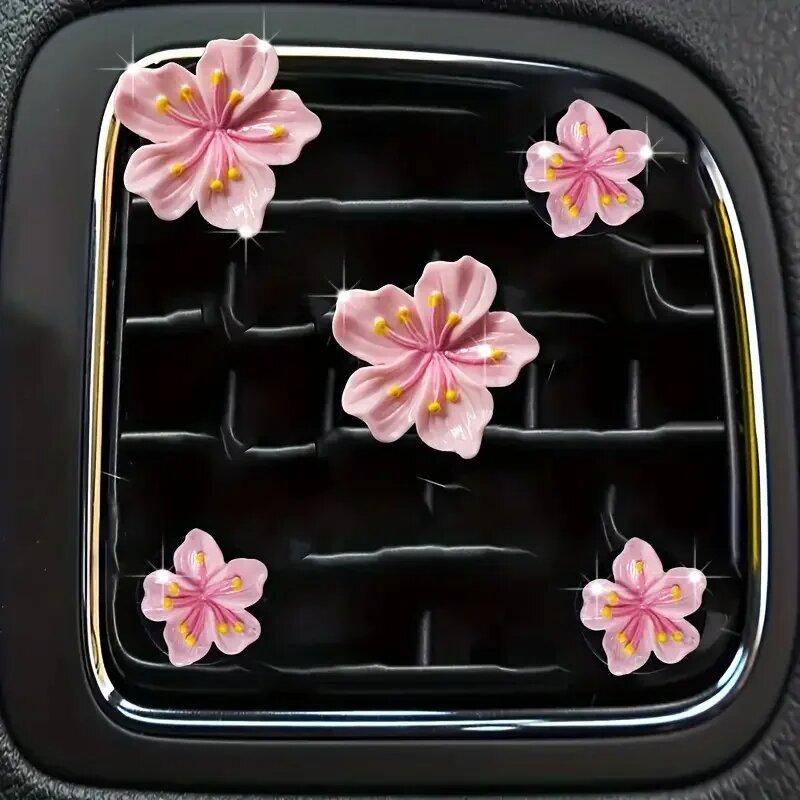 5шт Автомобильные клипсы для цветов Pink