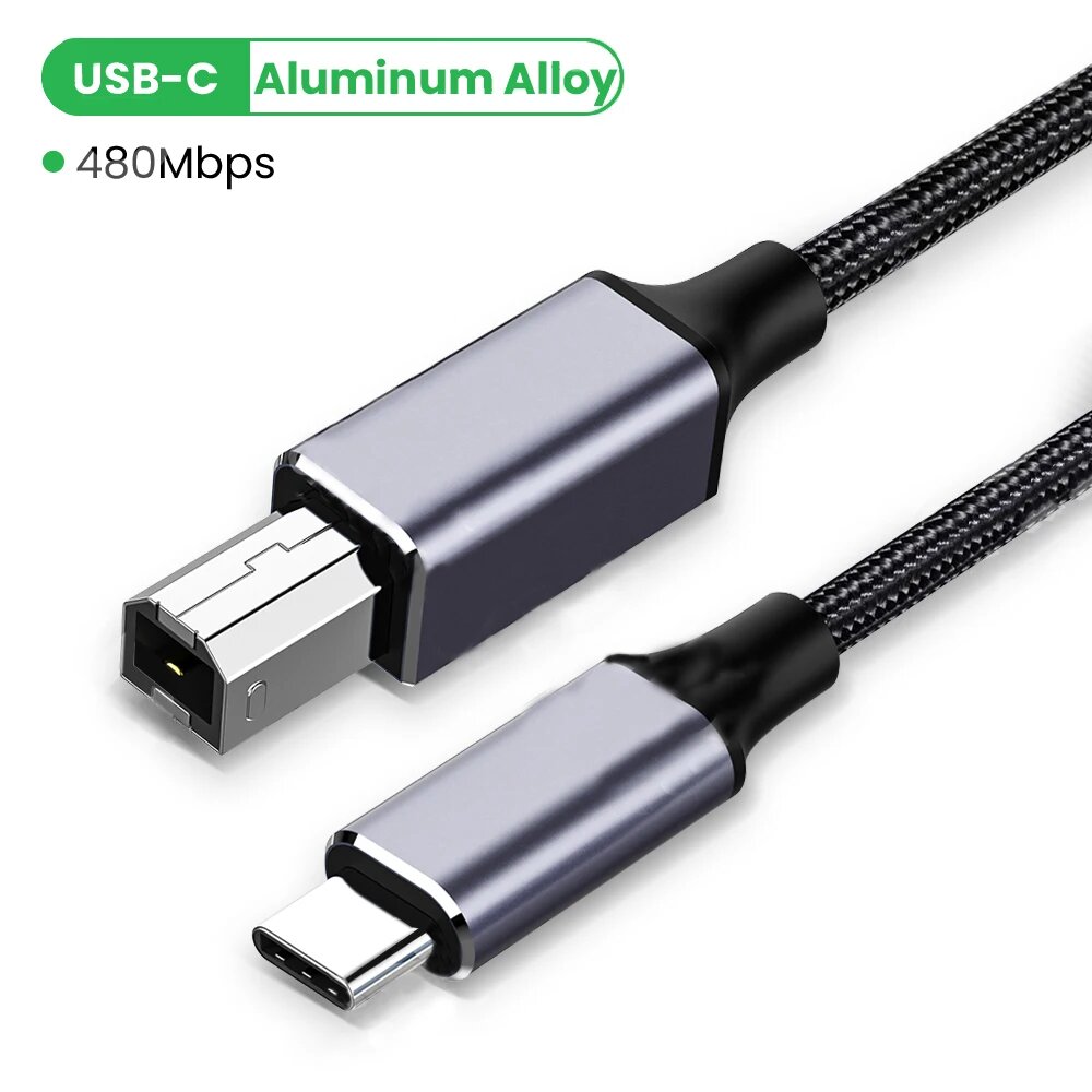 Кабель USB-C - USB 2.0 Type B, 3m, Type-C