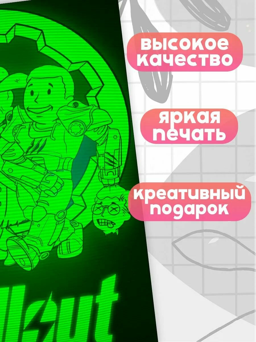 Постер на стену Fallout , плакат 1шт, А2 размер. — фото 1