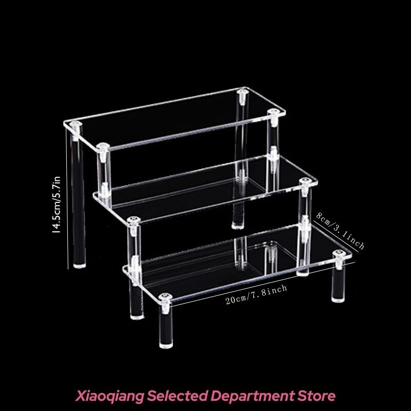Трёхслойная прозрачная акриловая стойка: идеально подходит для хранения косметики и мелких аксессуаров