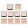 10 Keycaps PBT Beige White 1U
