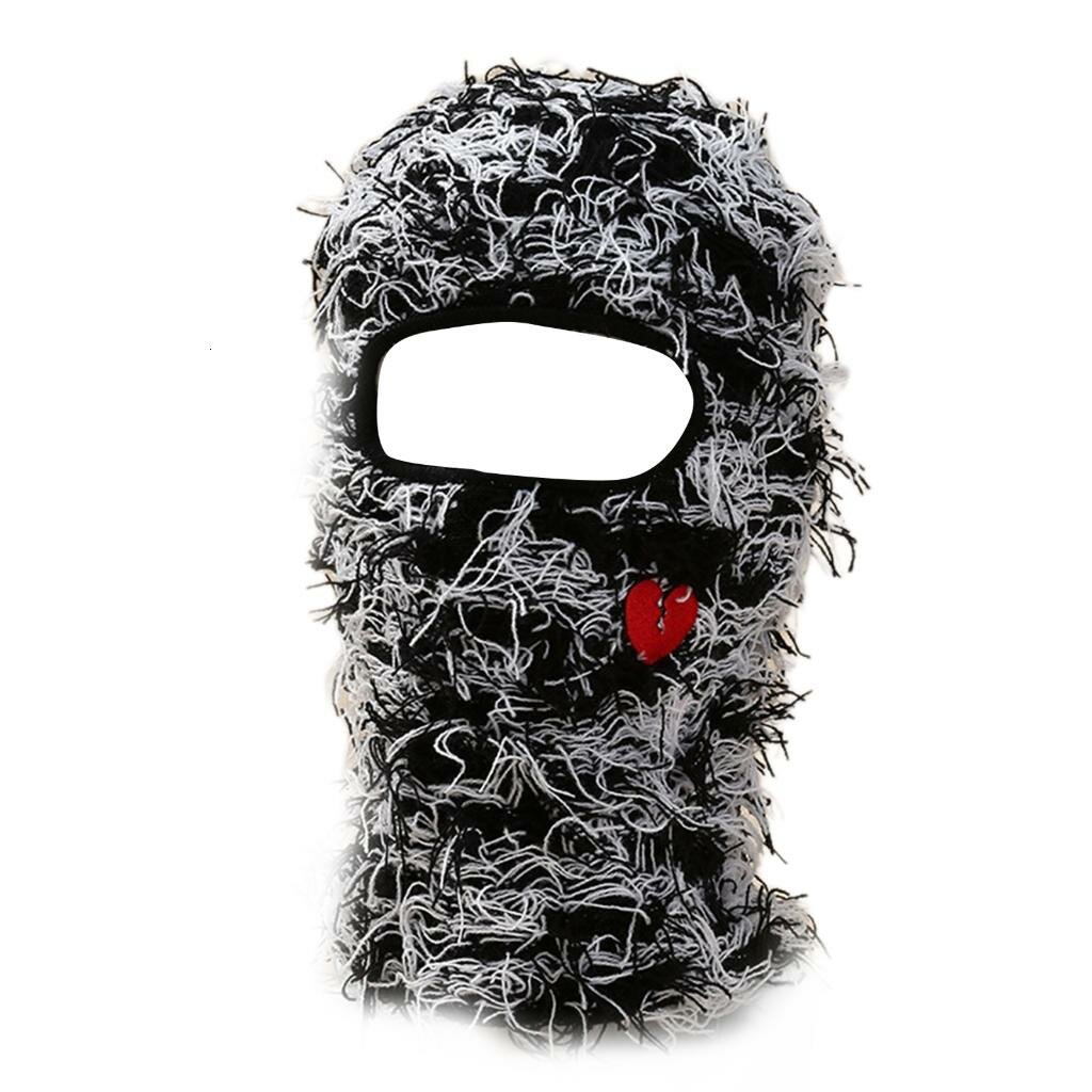 Ветрозащитный балаклава для взрослых, Белый черный