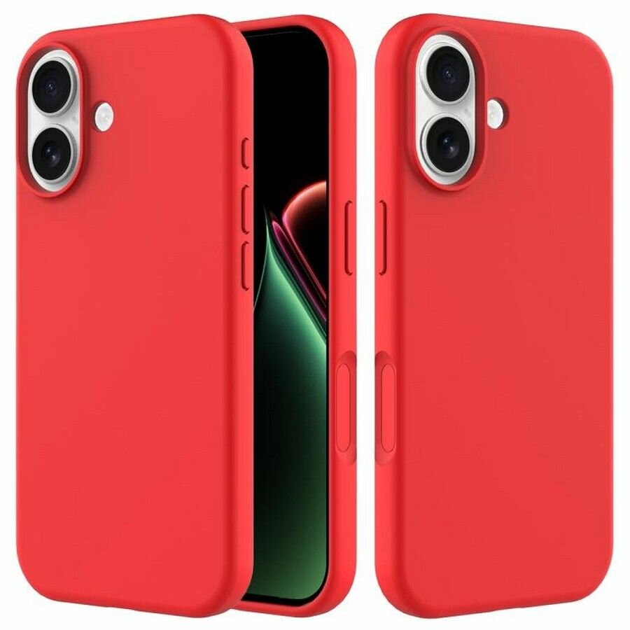 Силиконовая накладка без логотипа (Silicone Case) для Apple iPhone 17 красный