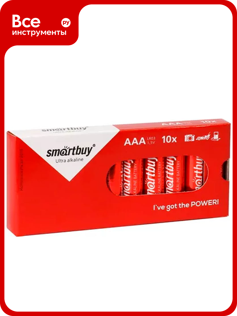 Батарейка Smartbuy алкалиновая AAA (LR03) – щелочная мизинчиковая, для портативных устройств