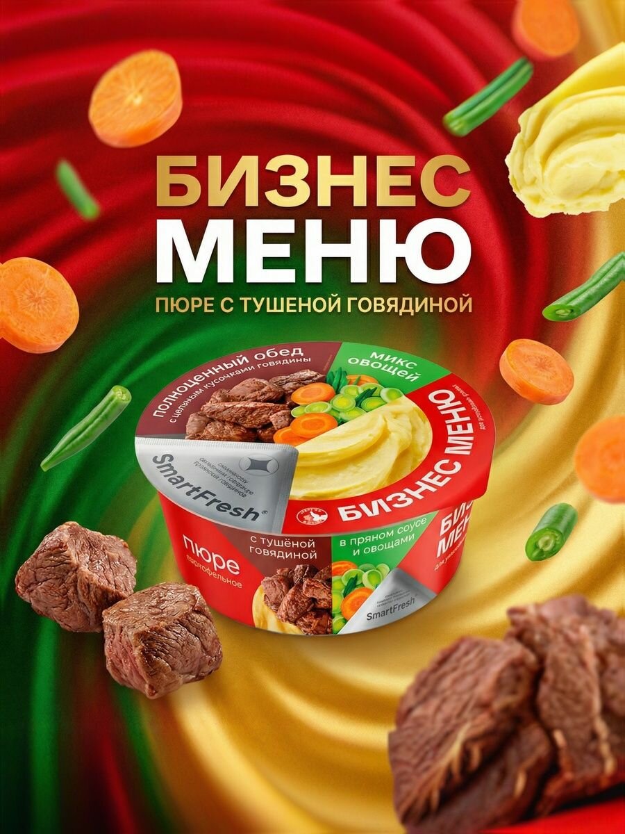 Бизнес Меню пюре "Говядина" 1 18*110гр. (28)(12 мес.)