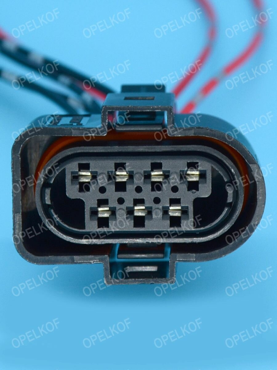 Разъем автомобильный, 7 контактов (7 pin), блок фары для ВАЗ Lada Kalina, OEM: 60411411