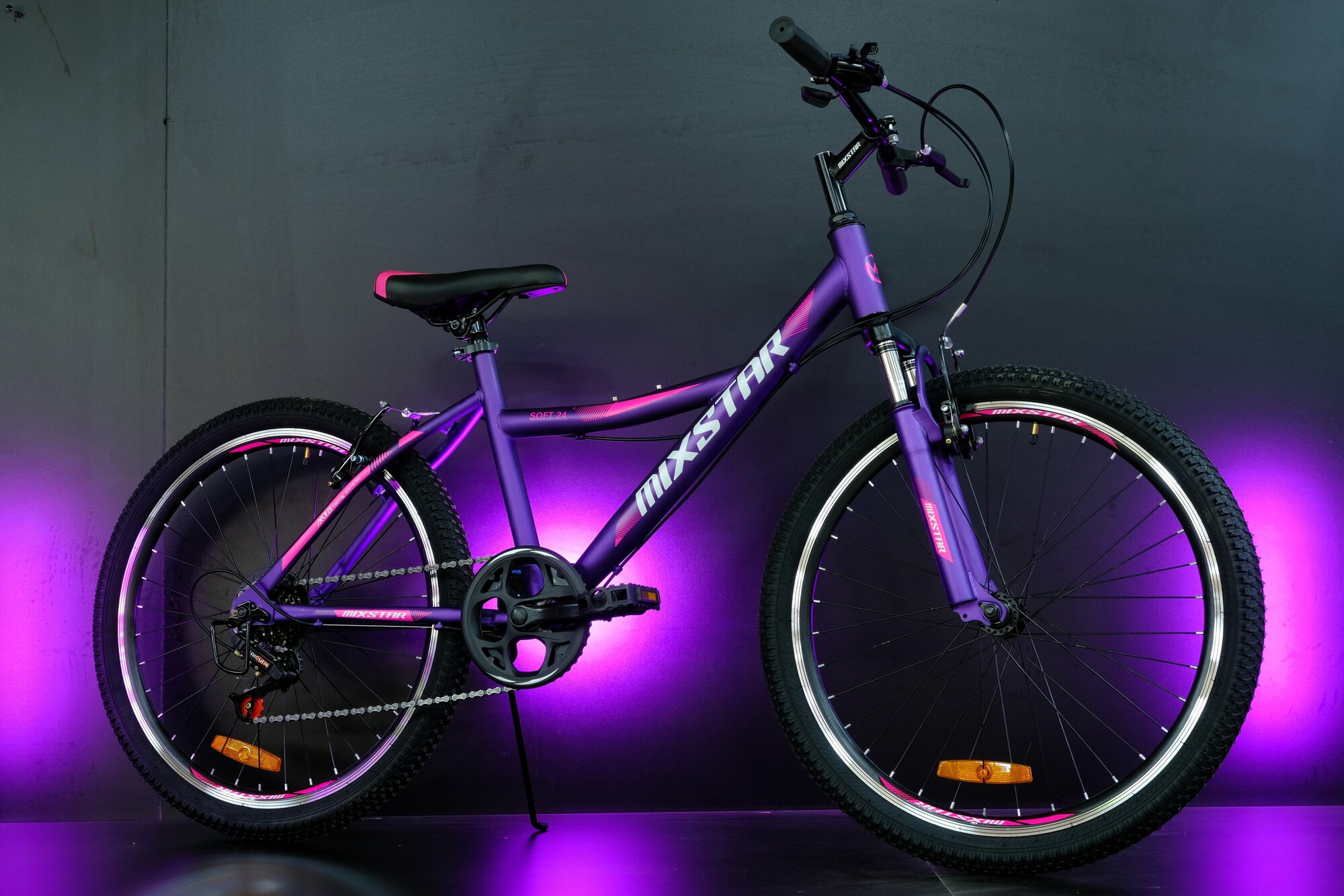 Велосипед подростковый MIXSTAR Soft 24 Фиолетовый/Розовый под рост 135-150 см.
