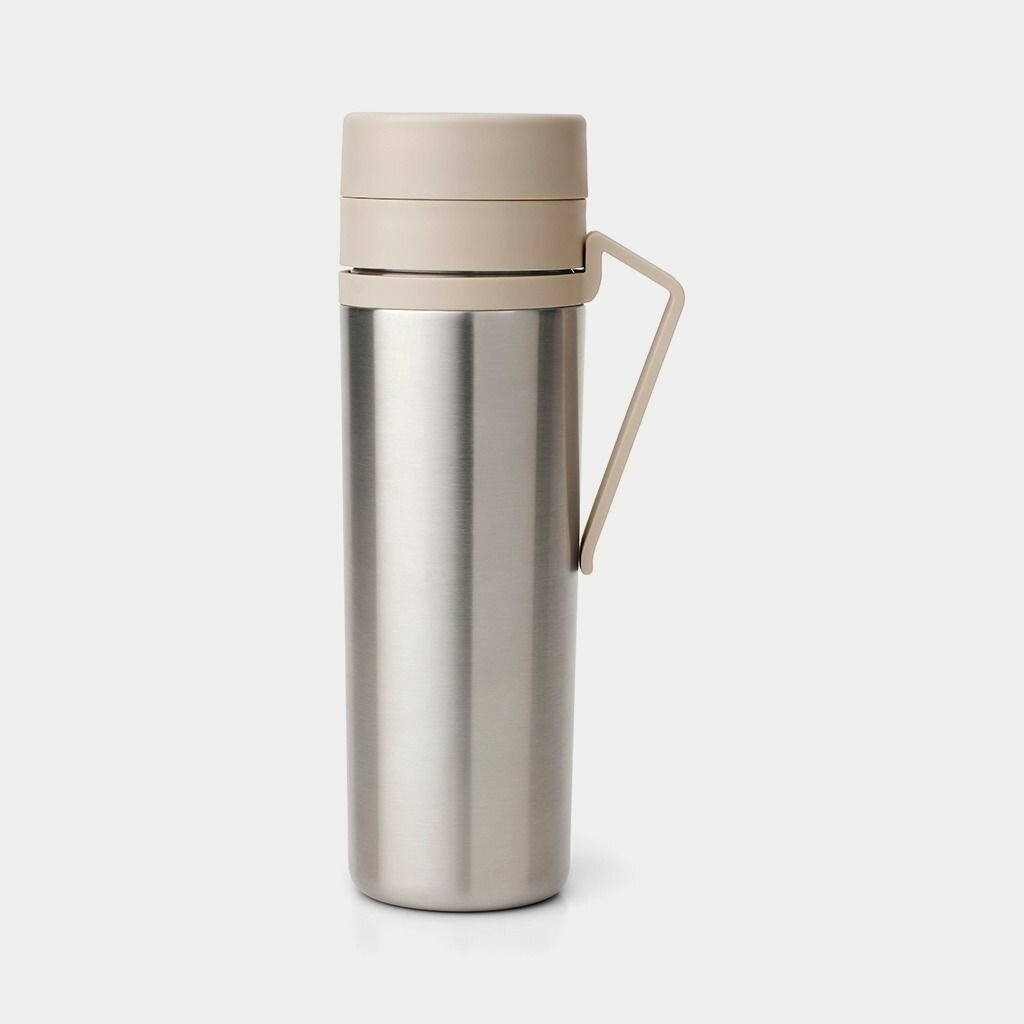 Термос Brabantia Make & Take, размер 10х22.6 см, цвет бежевый, серебристый - 244780