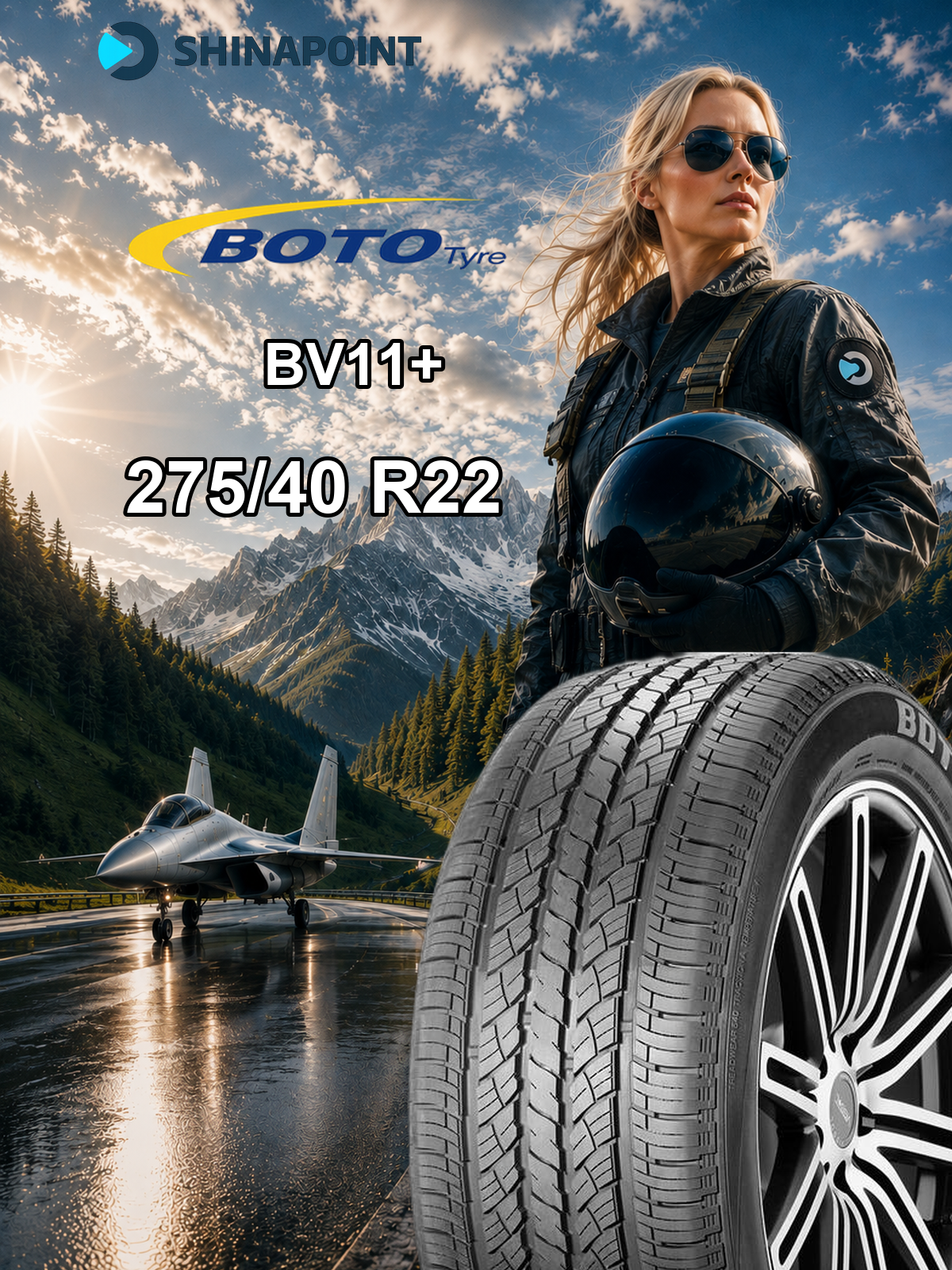 Шины летние R22 275 40 107 V автомобильная летняя резина Boto модель BV11+