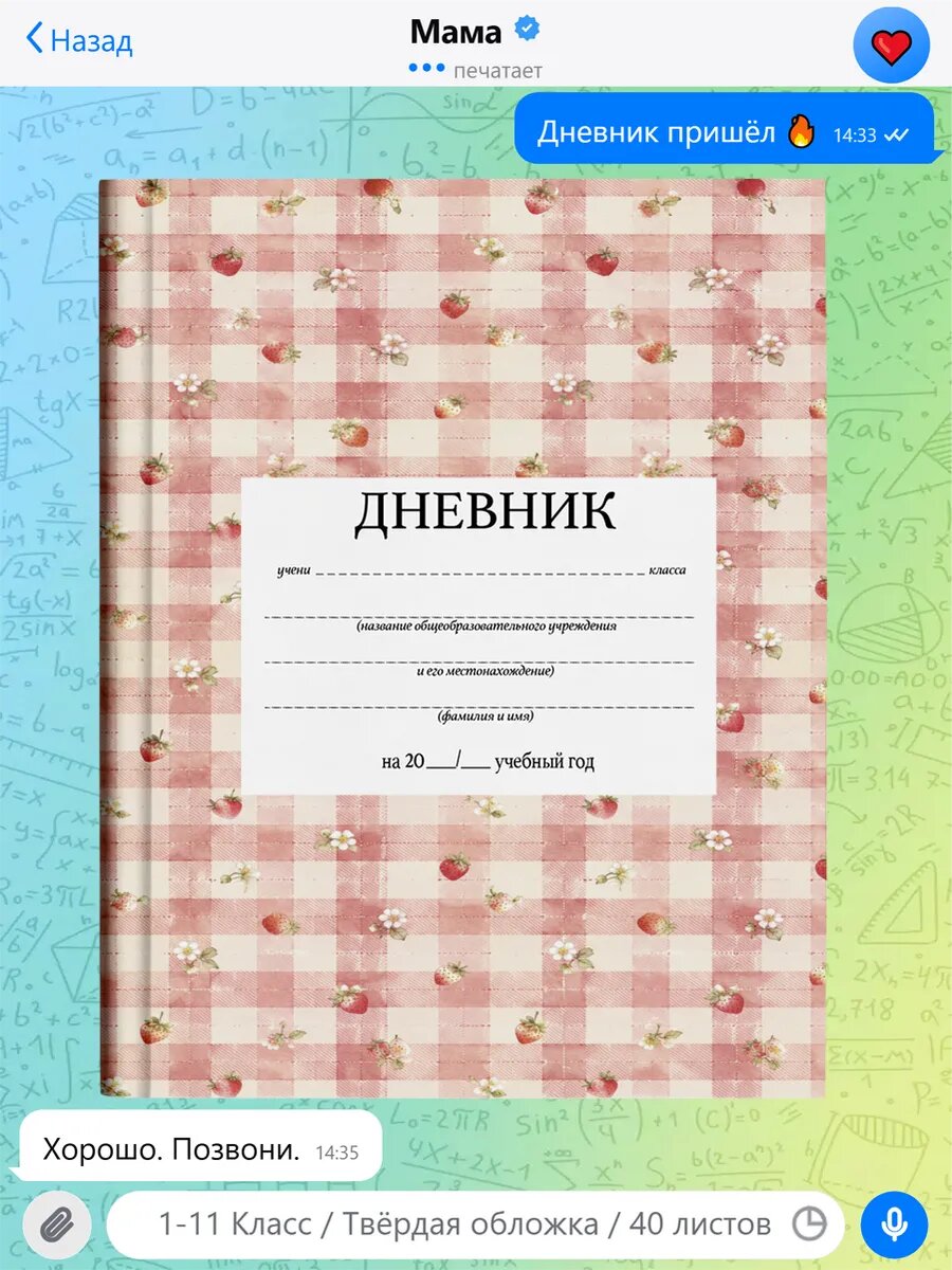 Школьный дневник с принтом y2k pinterest