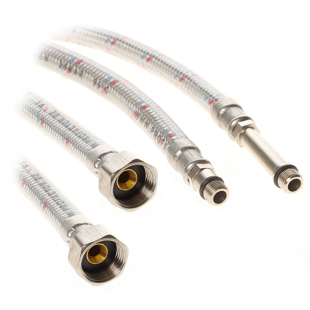 Подводка для воды Frap Сталь полимер М-10-игла 2 шт, 1/2", 0.6 м