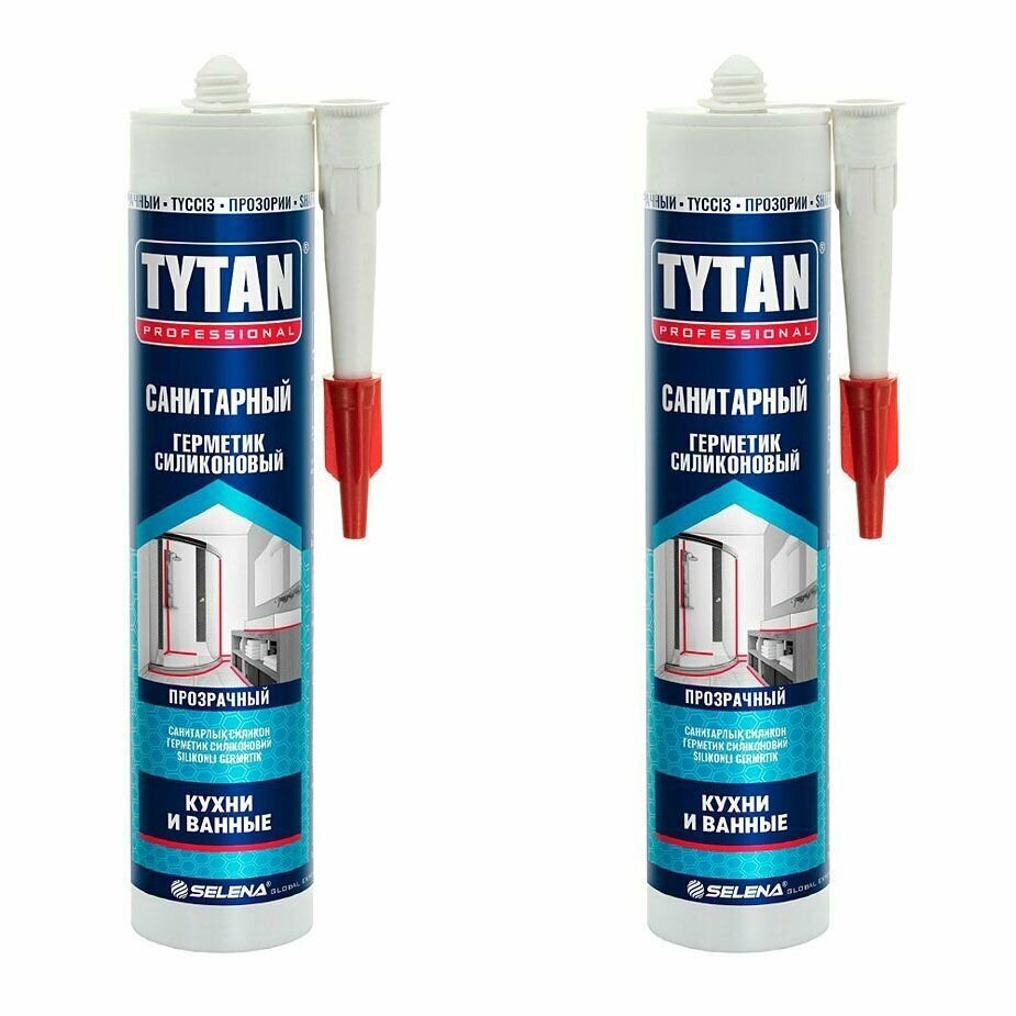 Герметик силиконовый санитарный Tytan Professional прозрачный 280 мл (2 шт.)