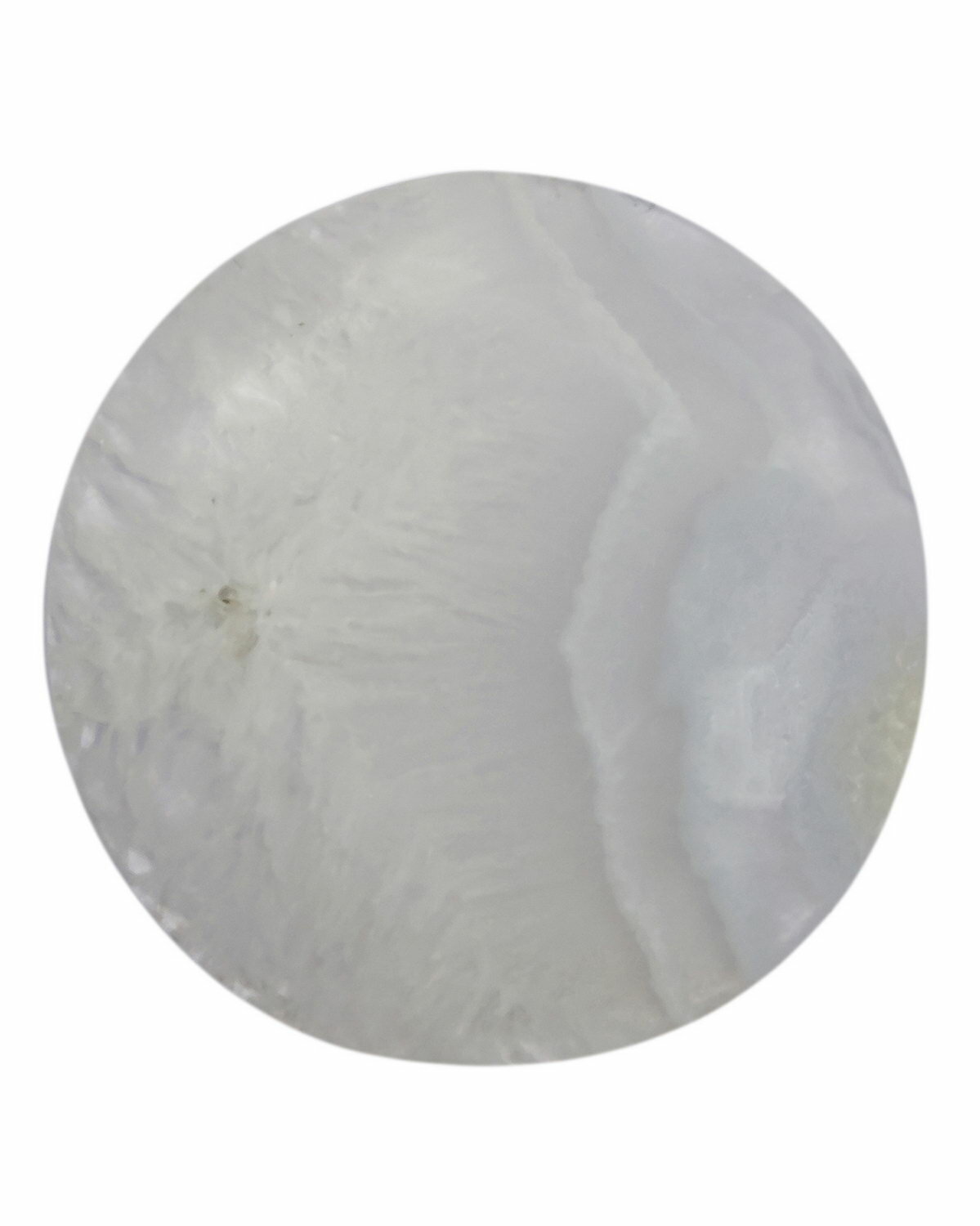 Кабошон голубой агат 44х43х5 мм.