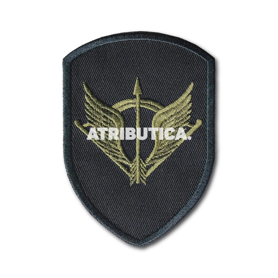 Нашивка ( Шеврон / Патч / Patch ) Тактическая ССО ( Силы Специальных Операций РФ ) Вариант 2 (Черный / Пришивной)