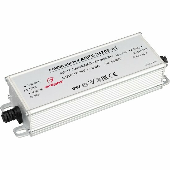 Блок питания Arlight ARPV-24200-A1 24V 200W 67 IP 8,3A 033092