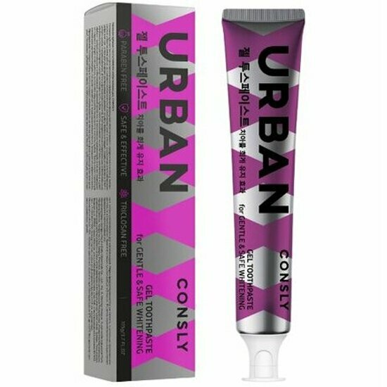 Гелевая зубная паста Consly URBAN отбеливающая, 105 г