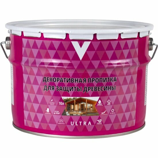 Декоративная пропитка для дерева "v" V Ultra, шелковистая полуматовая, 10 л, дуб