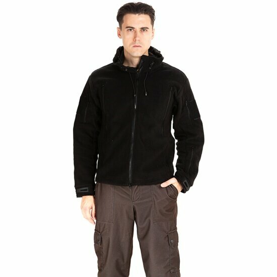 Куртка демисезонная Huntsman Камелот цвет Черный ткань Polarfleece, разм. 48-50/176
