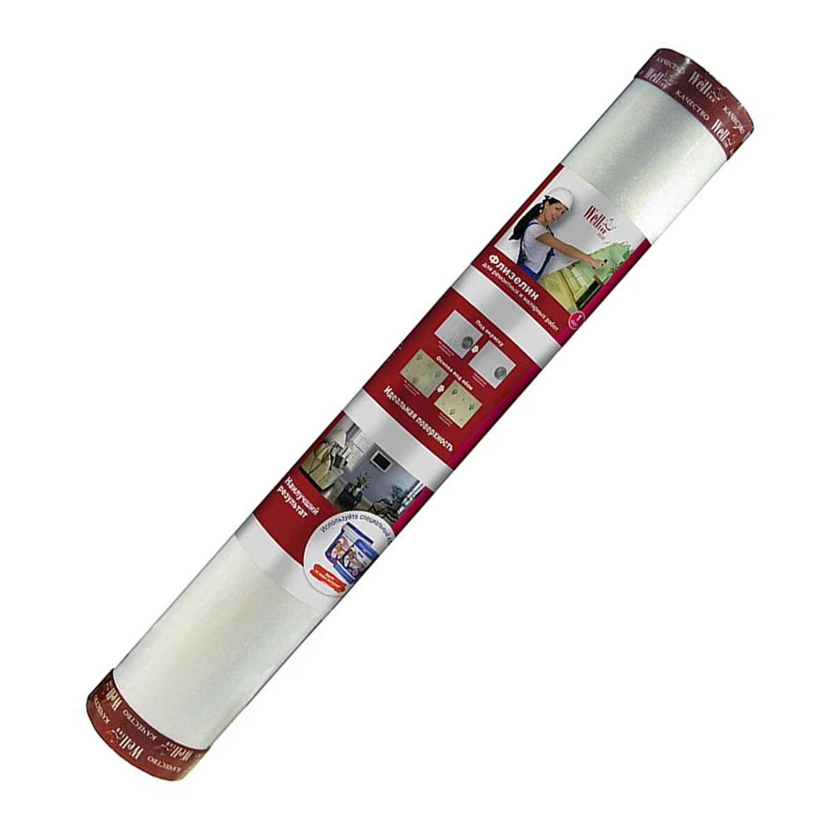 Флизелин малярный Wellton "Fliz", 110 г/м², 1 x 25 м, белый.