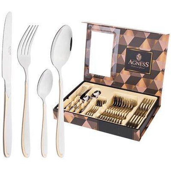 Набор столовых приборов Agness на 6 персон 24 пр. 942-043