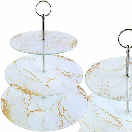 Конфетница Loraine, стеклянная, 3-х ярусная