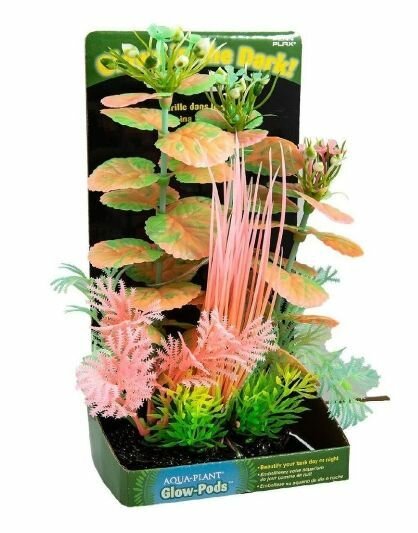 Penn-Plax Растение композиция для аквариума Glow Plan, светящееся, 27 см